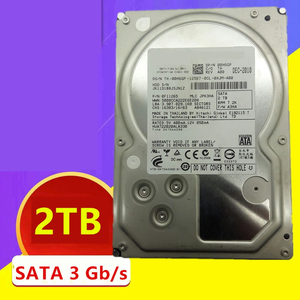FOR HDD For 2TB 3.5 SATA 64MB 7200RPM For Internal HDD For Enterprise ...