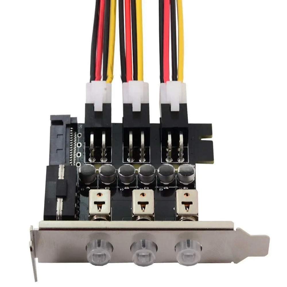 FOR HTPC HDD Power Switch 3 Port Hard Drive Power Control ts 80mm Half ...