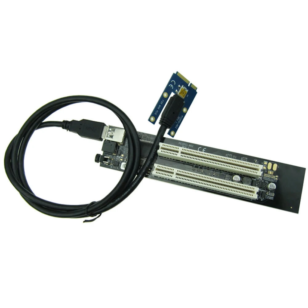 FOR Half-size Full-size Mini PCIe To 2 PCI 32bit slots adapter mini pci ...