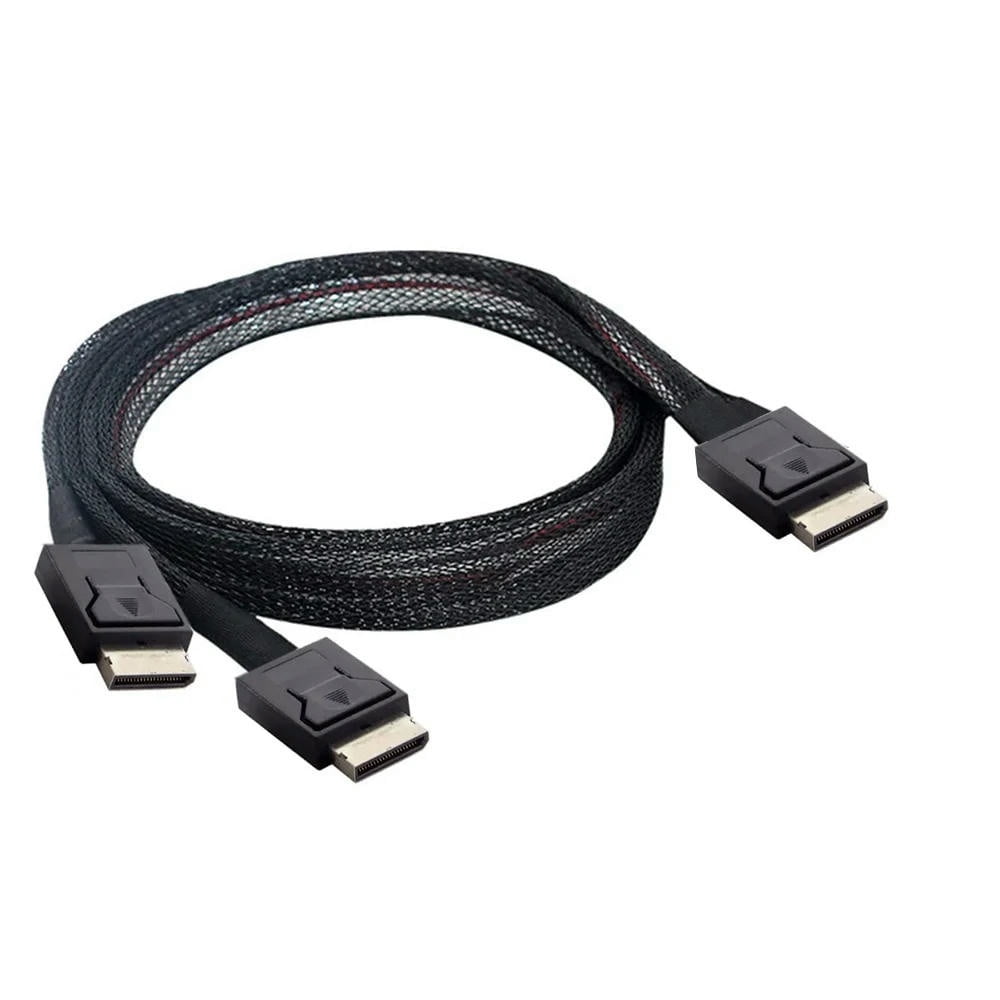 FOR High-Speed Server Cable Dilinker PCIE SFF-8611 4i to 2 SAS SFF-8611 ...