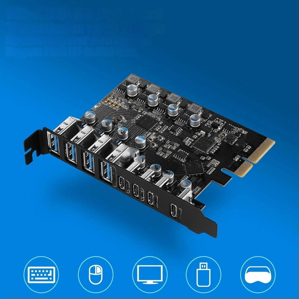 FOR High-speed 20Gbps PCIE X4 to USB 3.2 Expansion Card for - 4 Type-A ...