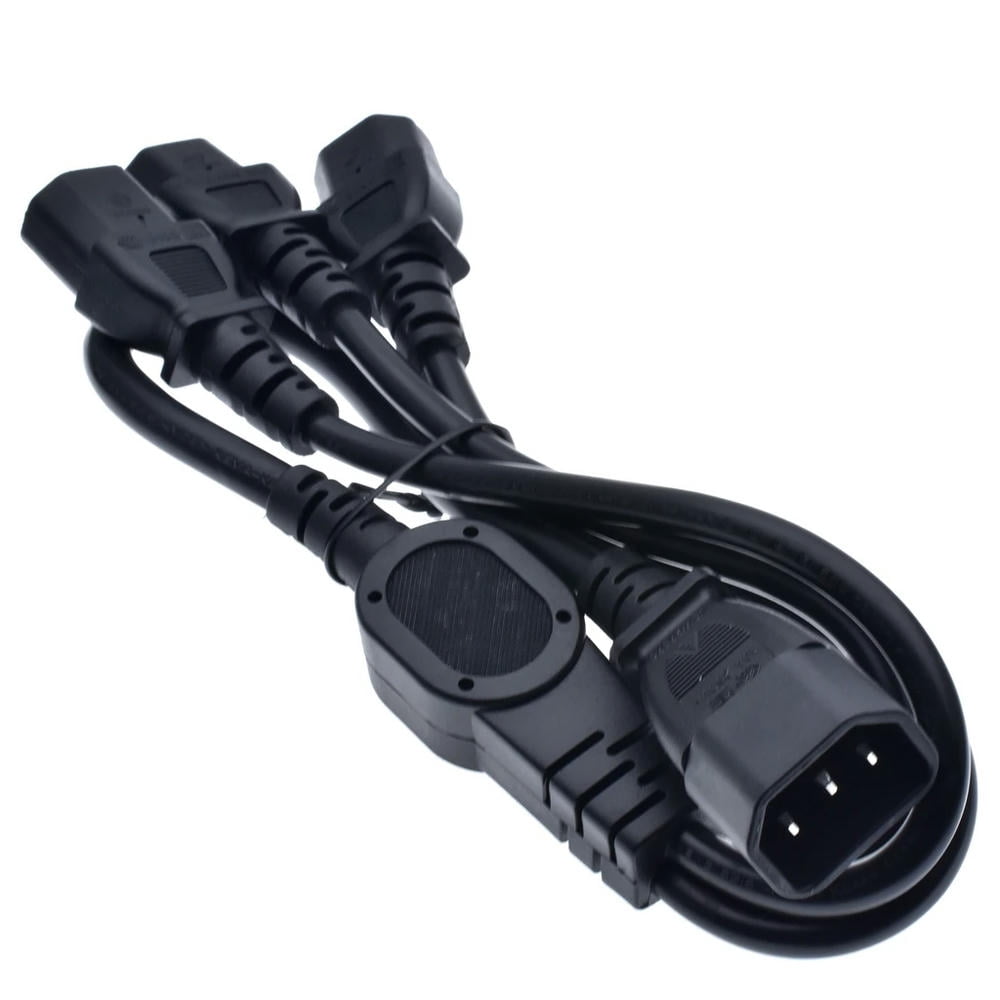 FOR IEC 320 C14 Male to 3XC13 Female Y Type Splitter Power Cord C14 to 3 x C13 250V/10A ...