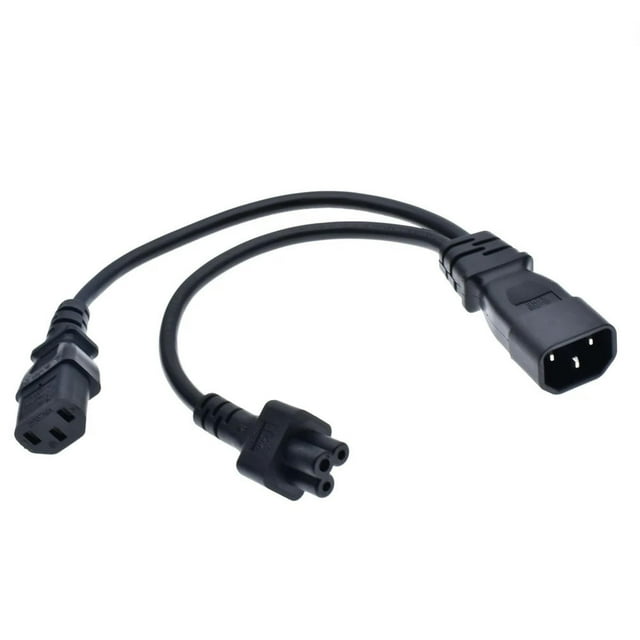 FOR IEC320-C14 To C13 + C5 Splitter Power Cord Cable Cabinet Server 1 ...