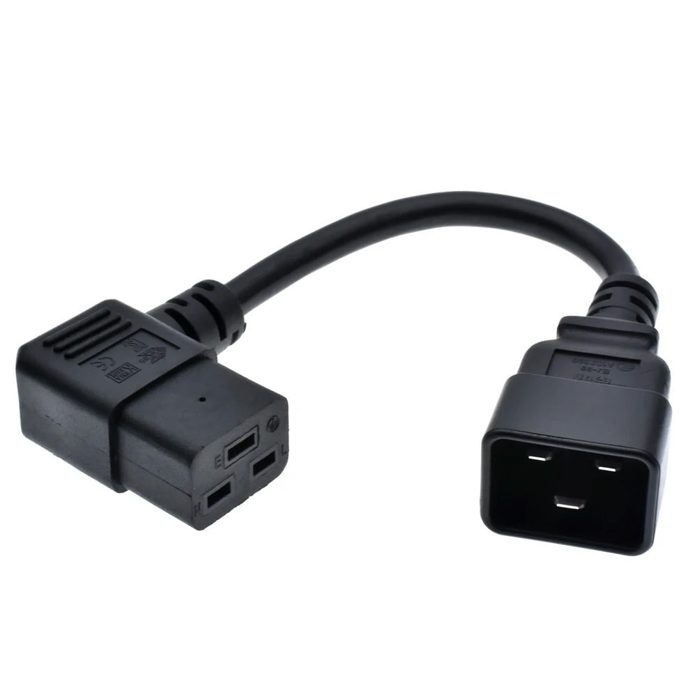FOR IEC320 C20 to Right Angle C19 Power Cable Cord for Server/PDU 16A ...
