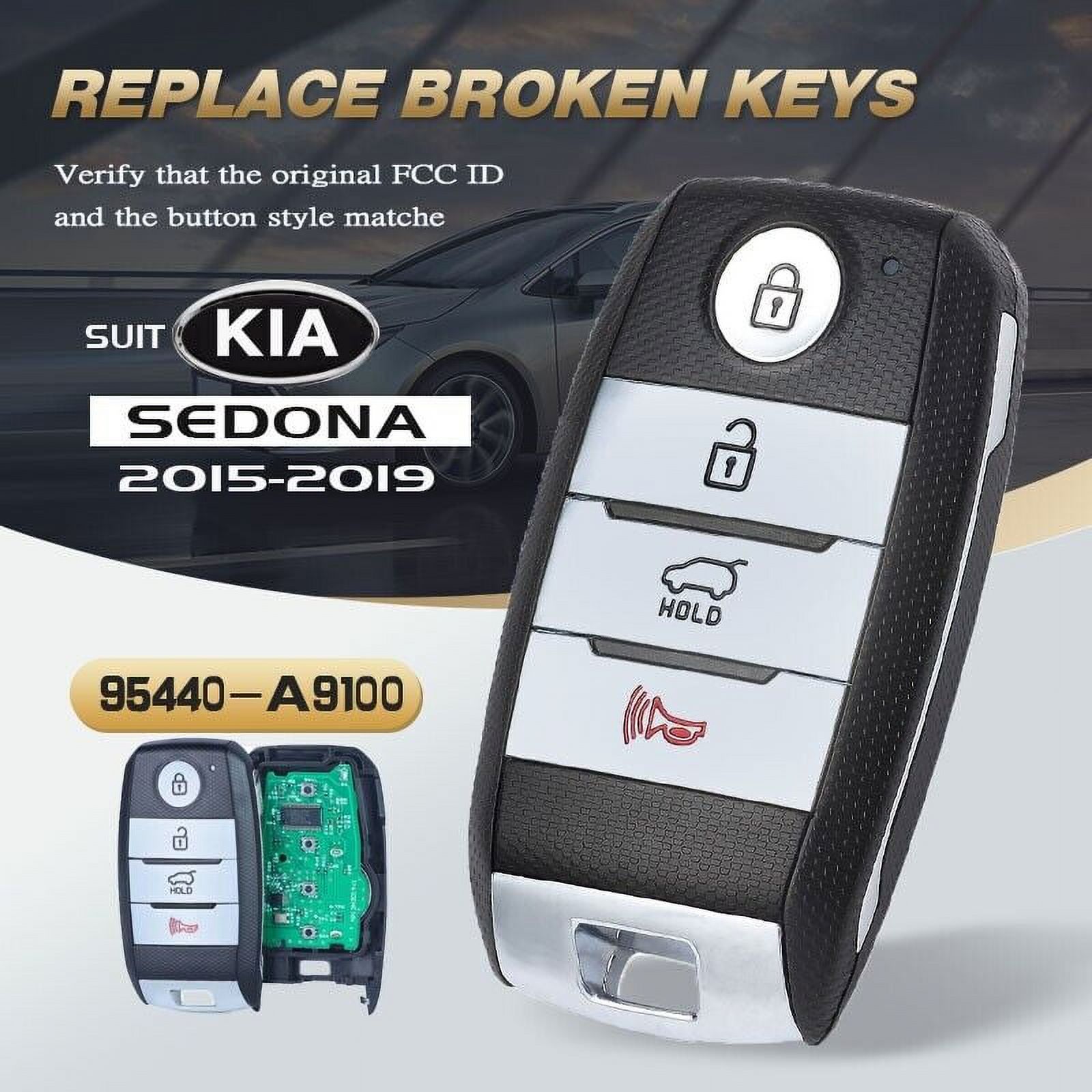 FOR KIA SEDONA 2015-2019 SMART KEY KEYLESS REMOTE FOB 95440-A9100 - Walmart.com