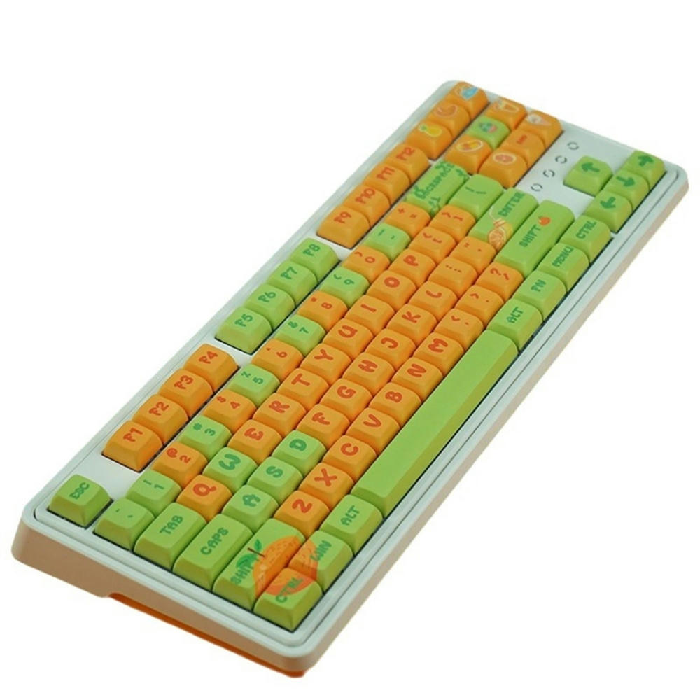 FOR Keycaps 124 PBT Heat XDA Orange Theme Keycaps for Gaming Keyboards ...