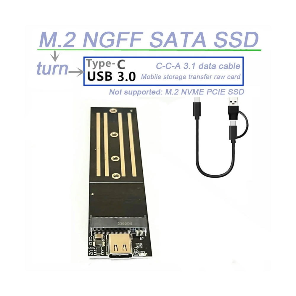 FOR M.2 Ngff USB3.0 Type-C Conversion Card Sata Solid-State Disk to ...