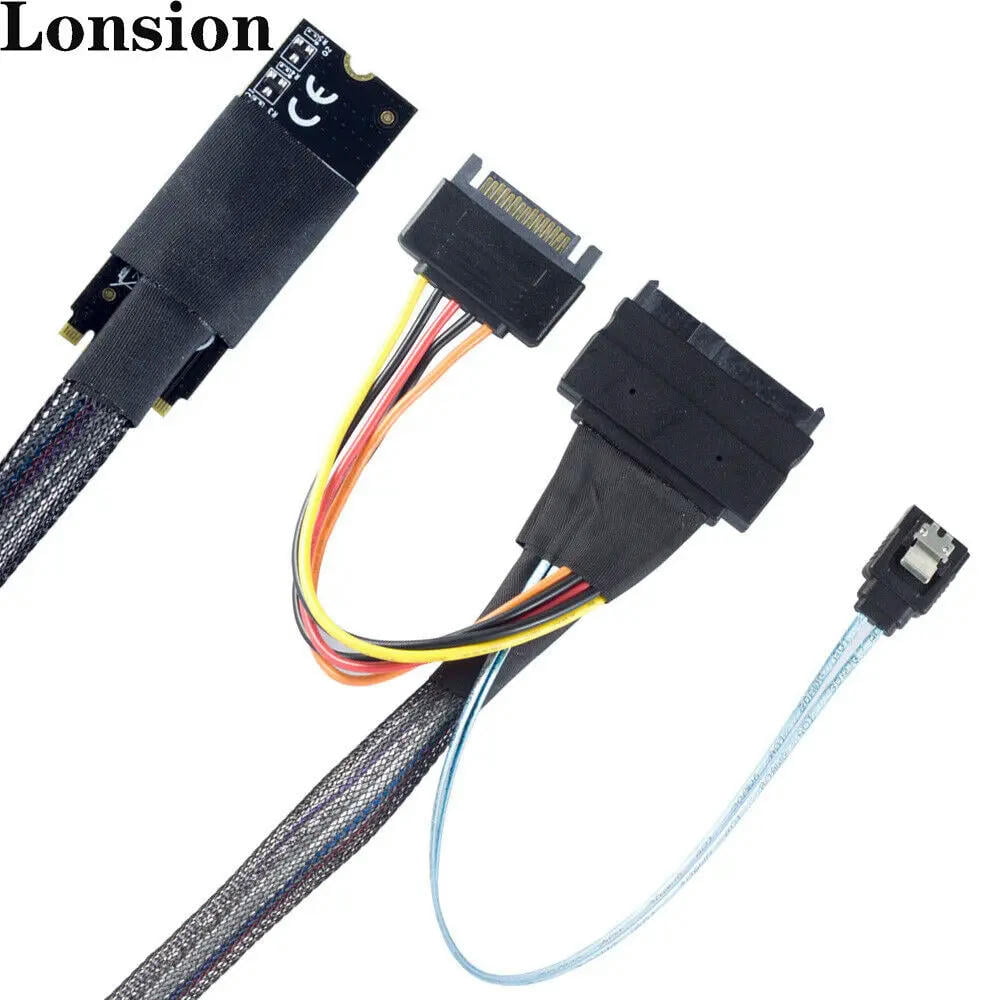 FOR M. 2 SFF-8643 to U.2 SAS SFF-8639 with SATA 15P and 7P Server ...