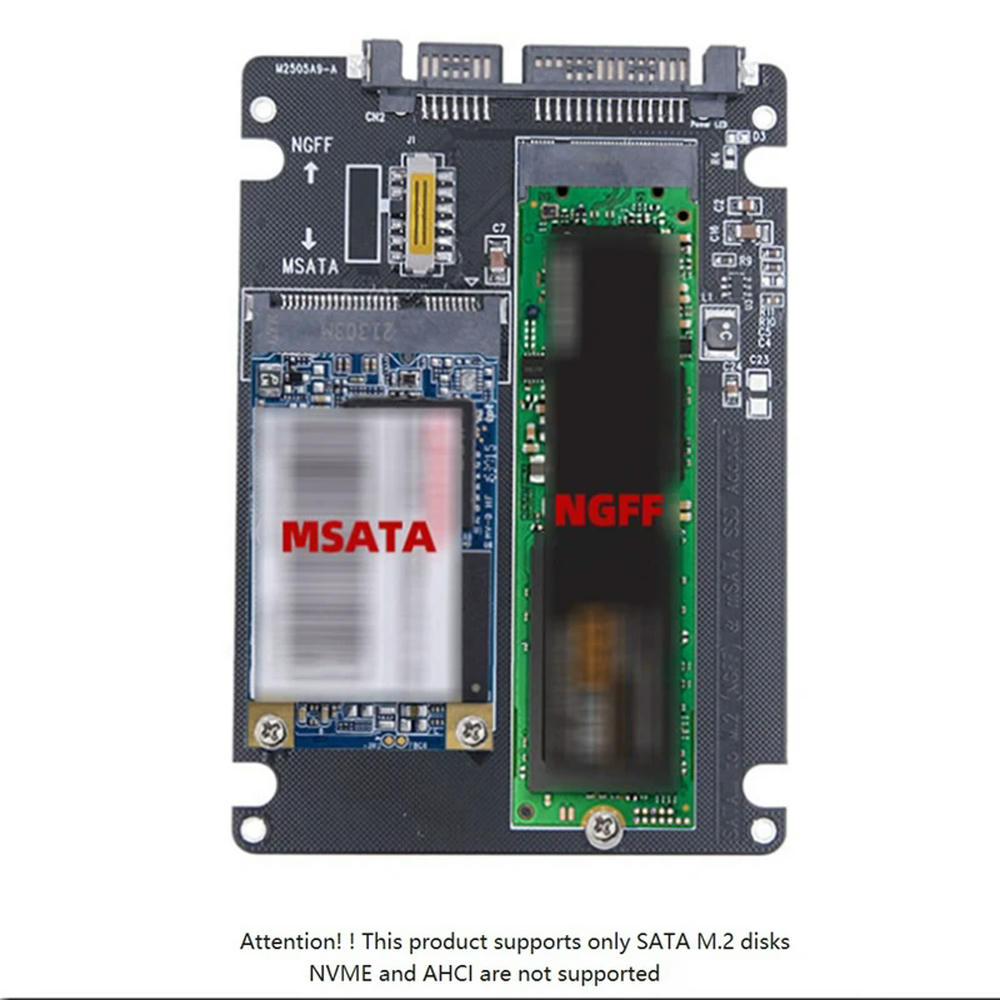 FOR M.2 SSD To SATA3 External HDD Enclosure M.2 NGFF SATA SSD Adapter ...