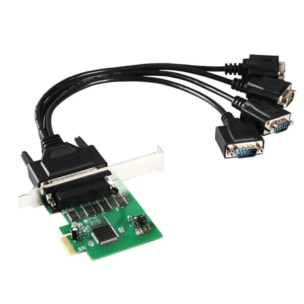 FOR MCS9904 Chipset PCI Express 4 serial ports rs232 db9 PCIe ...