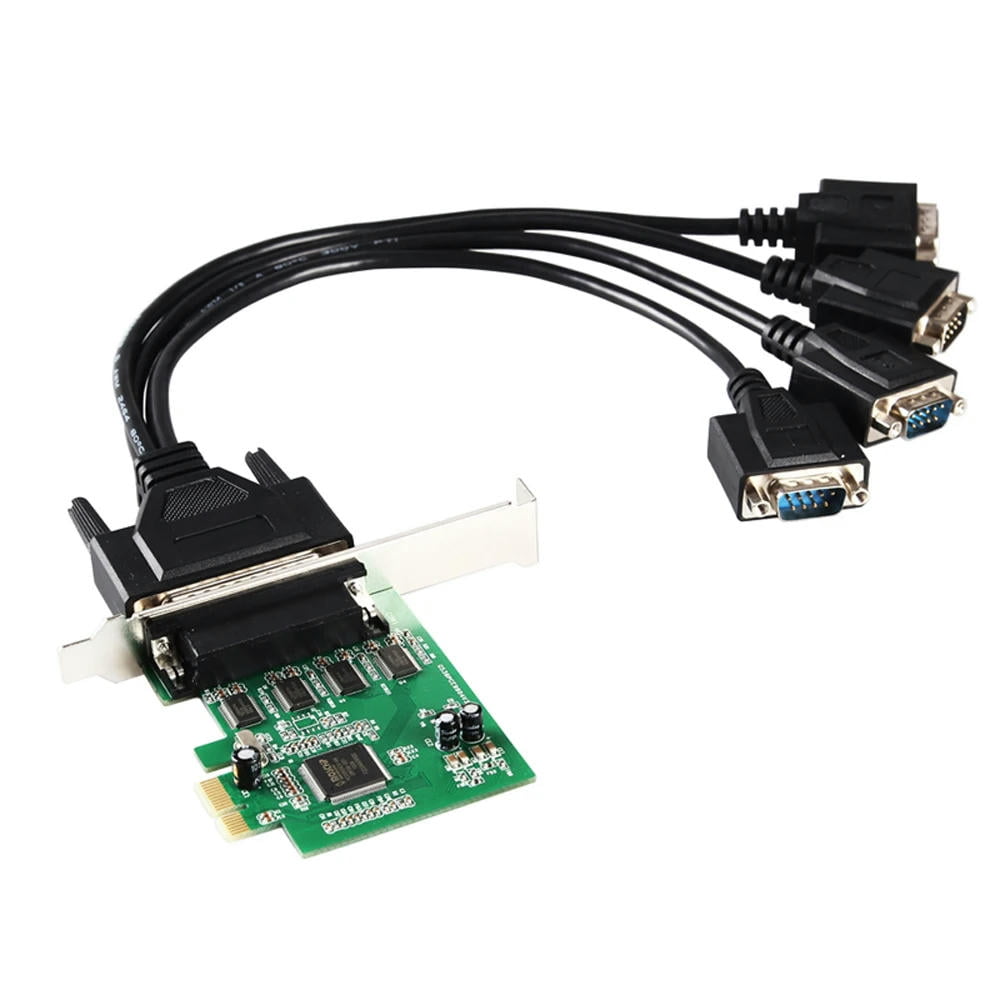 FOR MCS9904 set PCI Express 4 serial ports rs232 db9 PCIe controller ...