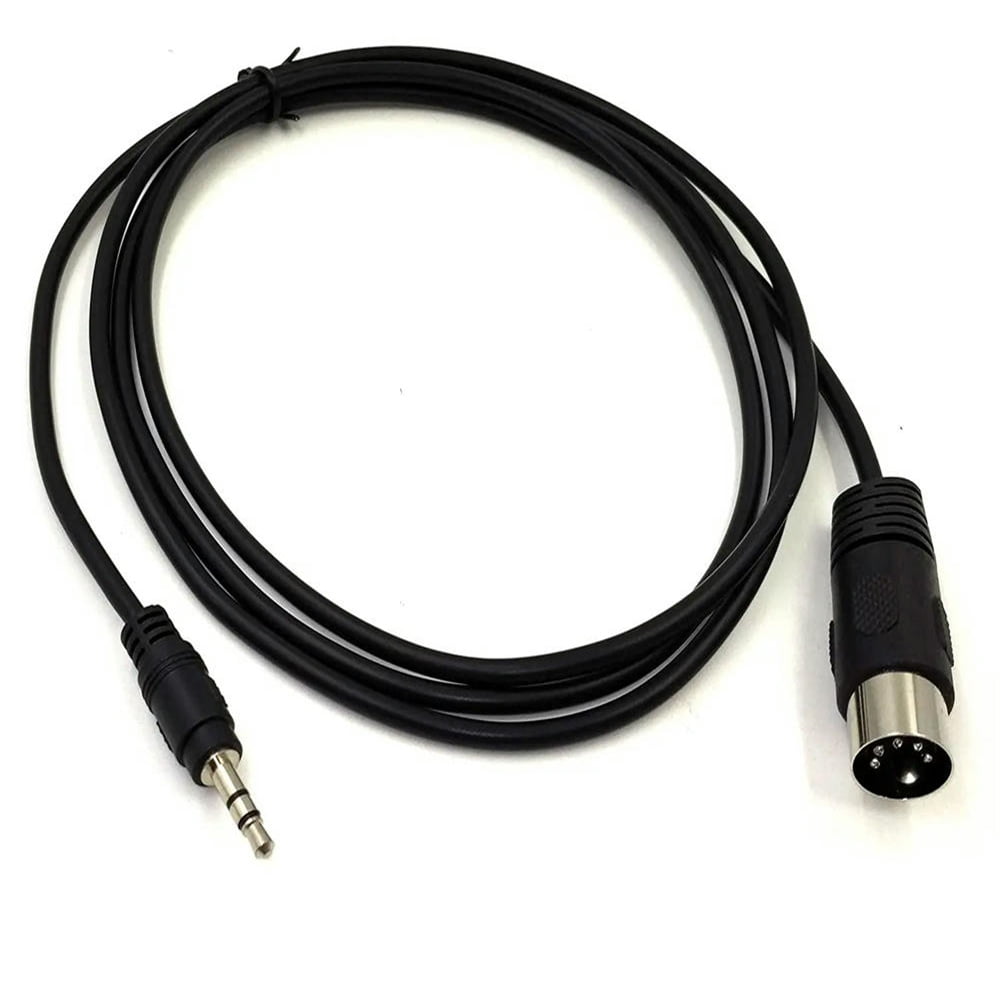 MIDI Cable, 1.5M/5Ft 5-Pin DIN Plugs Male to 3.5mm 1/8 inch TRS Male ...