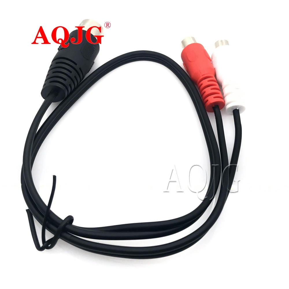 FOR MIDI DIN 5P Male to 2 RCA Phono Female Socket MF Stereo Audio Cable ...