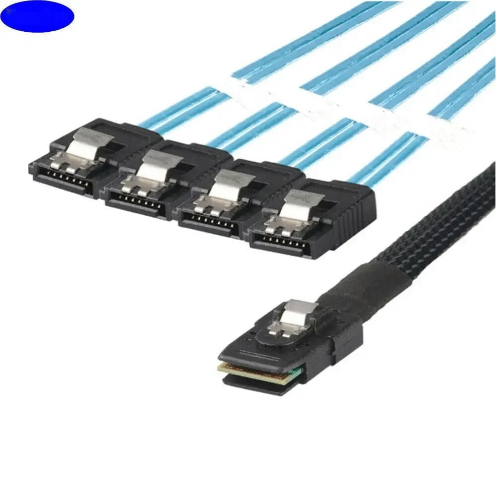 FOR MINI SAS SFF-8087 to 4 Ports SATA 7P female server connection cable ...