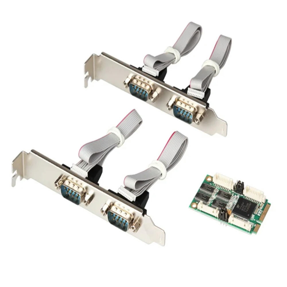 FOR Mini PCI express 4 Serial ports Controller card mini PCIe to DB9 ...