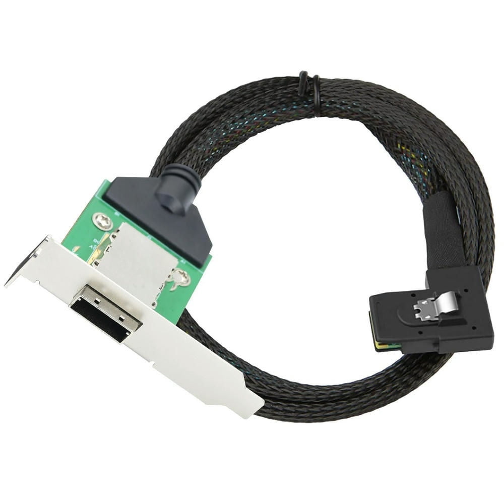 FOR Mini SAS HD SFF-8088 Female to SAS 8087 Right Angle Server Adapter ...