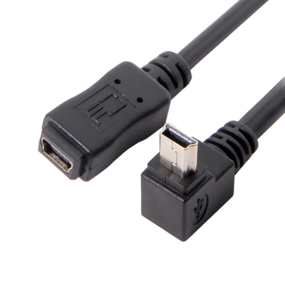 FOR Mini USB 5P 90D up direct angled male to mini usb 5p Female extension cable - Walmart.com
