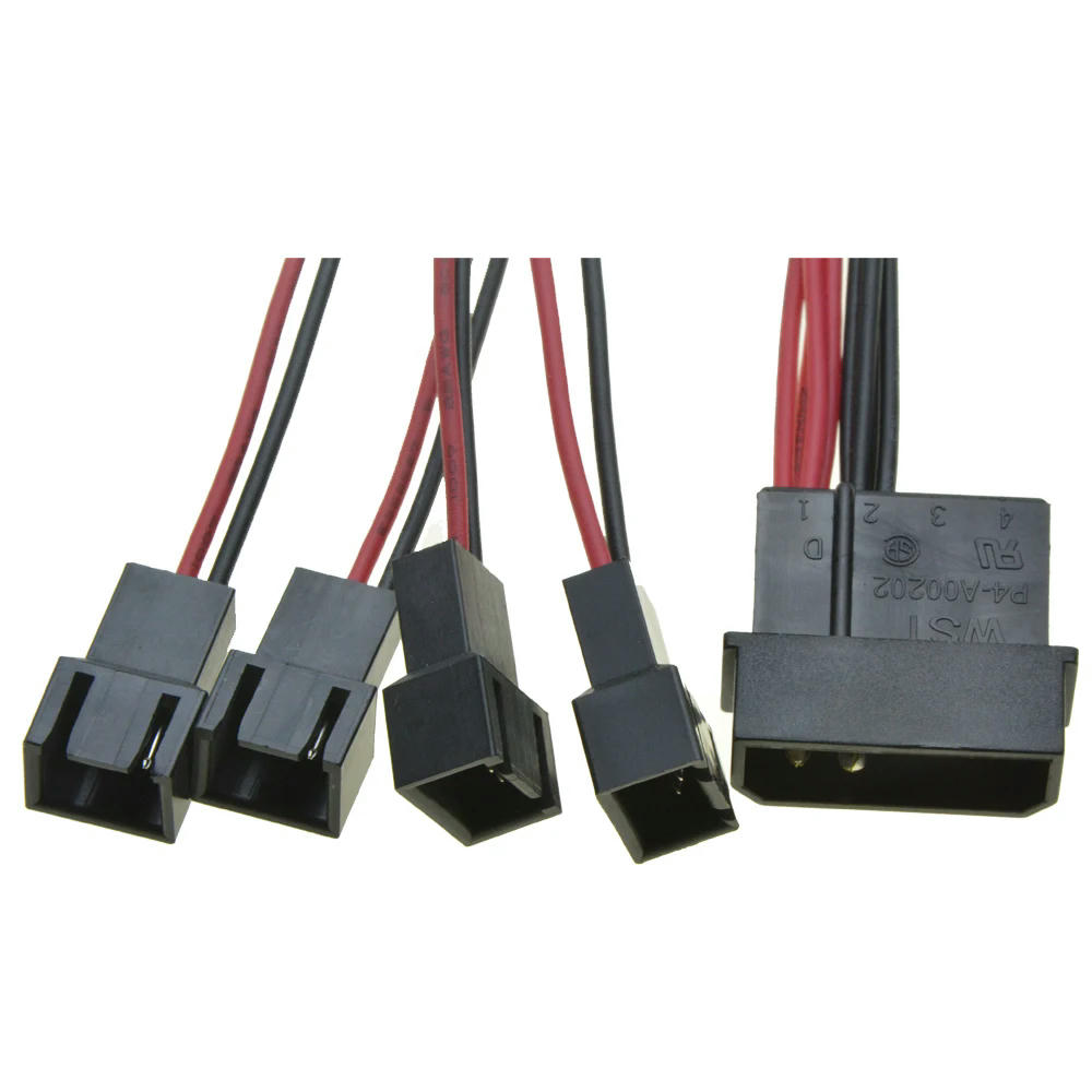 FOR Molex IDE Male Port 1 to 4 ways 3Pin Fan Male port Cable D plug to3 ...