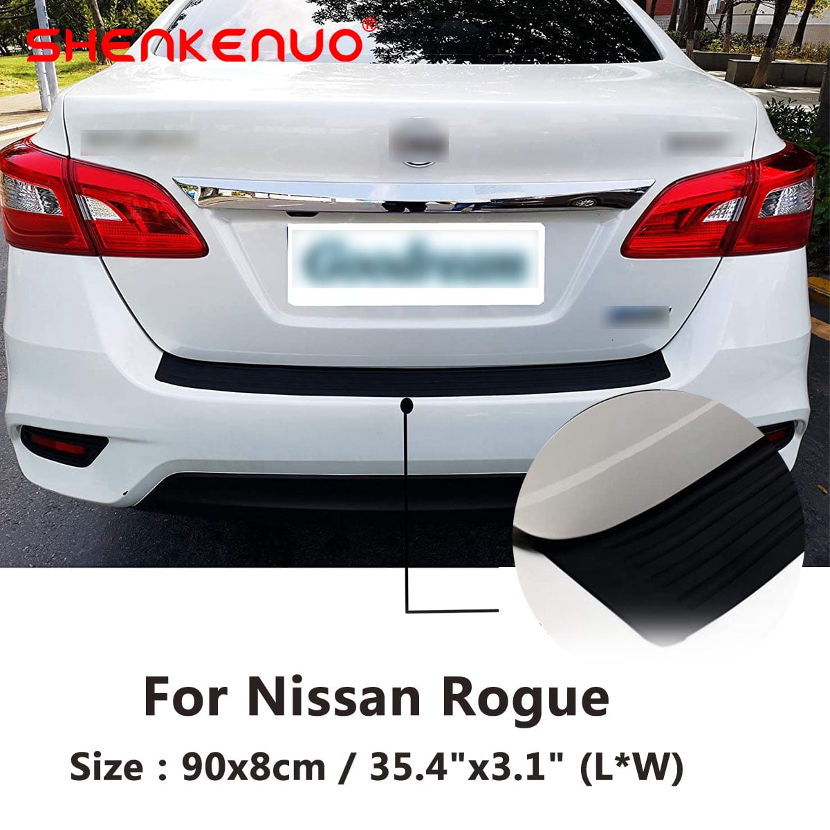 FOR Nissan Rogue 2017-2020 Car Door Sill Rear Bumper Protector Trim ...