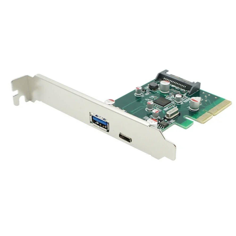 FOR PC PCI Express Pcie x4 to USB3.1 Type-A+Type-C Host Controller Card ...