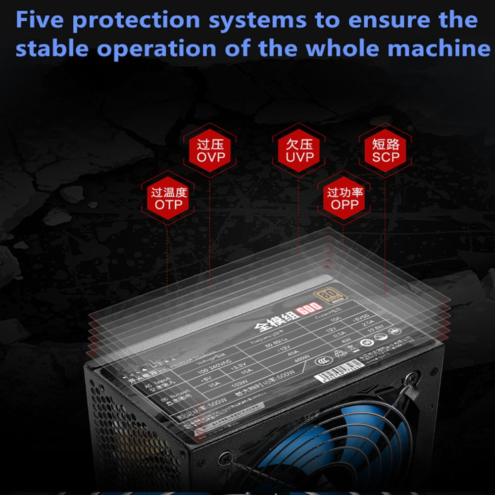 FOR PC PSU For Golden Field Brand Full Module Double CPU Broad Mute ...