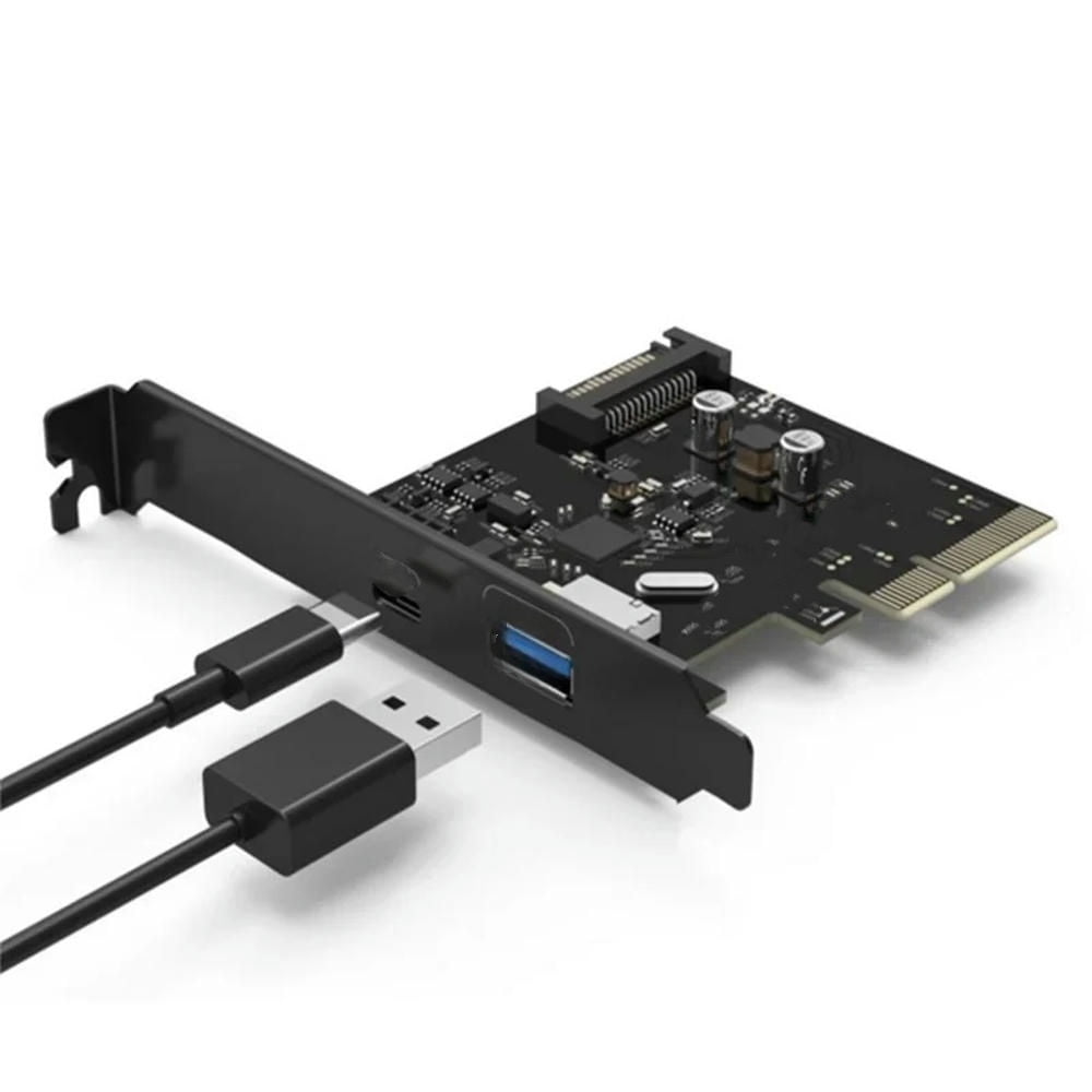 FOR PC motherboard PCI-E to USB3.1 Type-c dual-port expansion card pcie ...