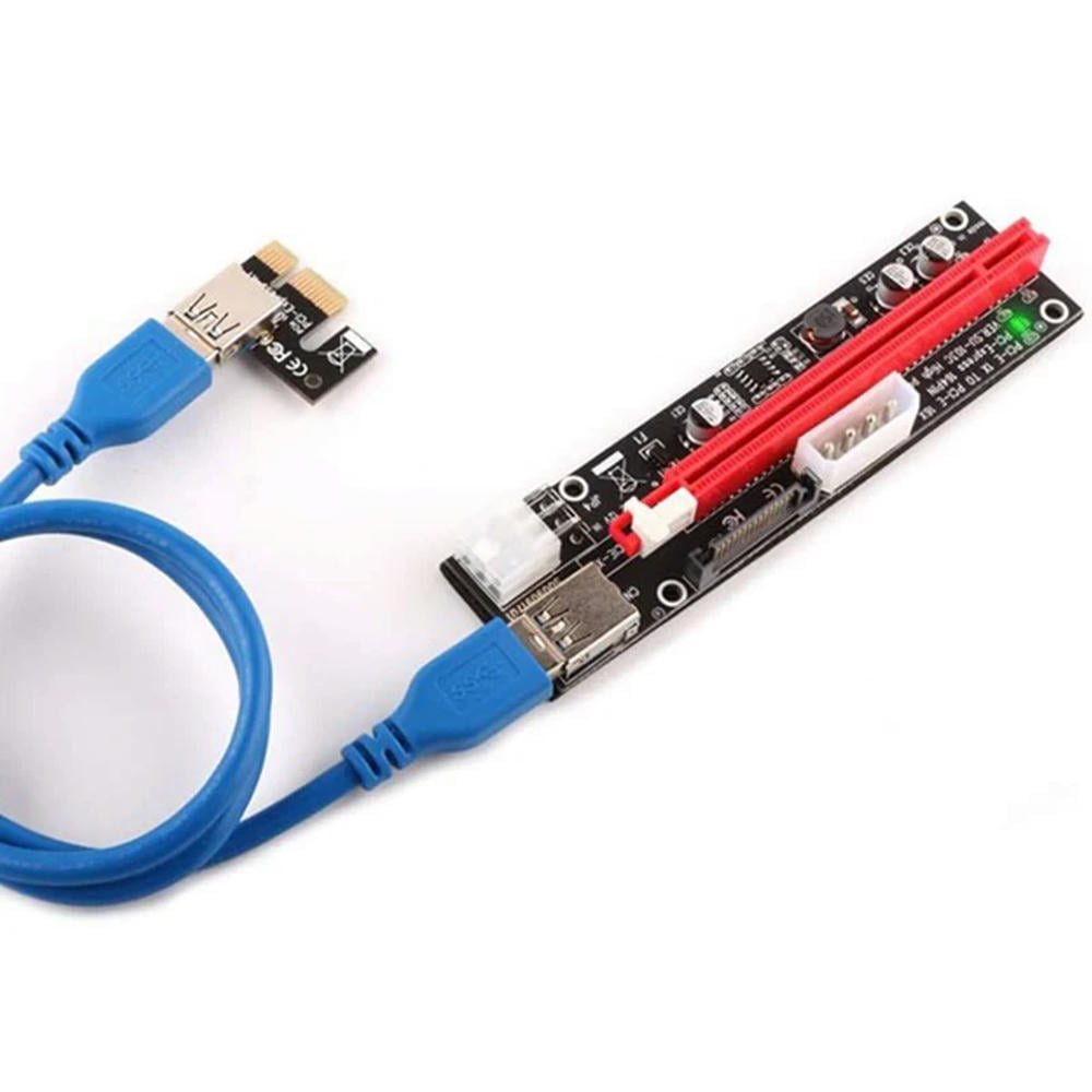 FOR PCI-E Riser Led Express Cable 1X TO 16X Image Extension Mining ...