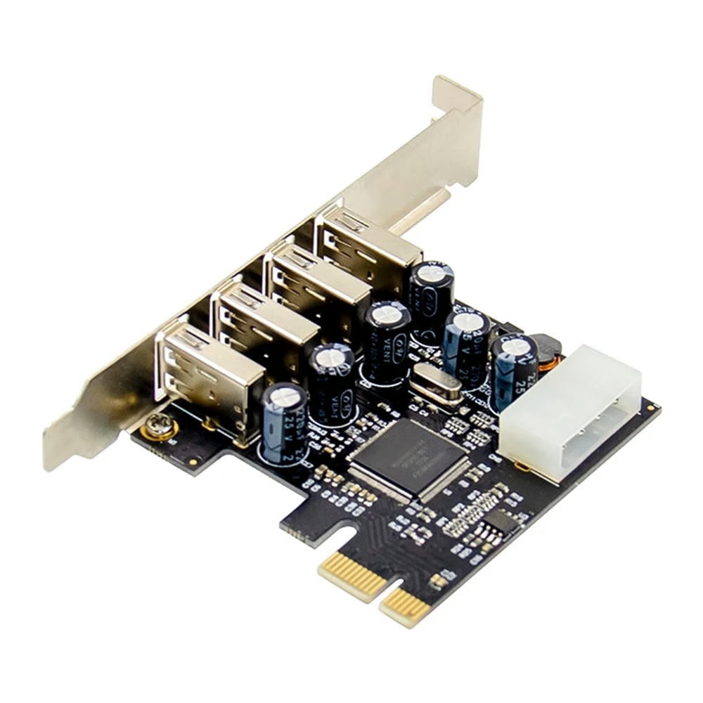 FOR PCI-E To 4 Ports USB 2.0 Converter Card PCIE USB2.0 Adapter Card ...