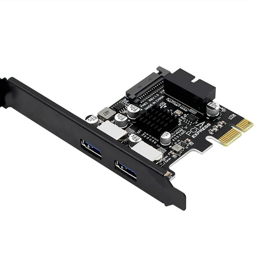 FOR PCI-E To USB3.0 Riser Card With 2X USB Ports PCI-E Expansion Card ...
