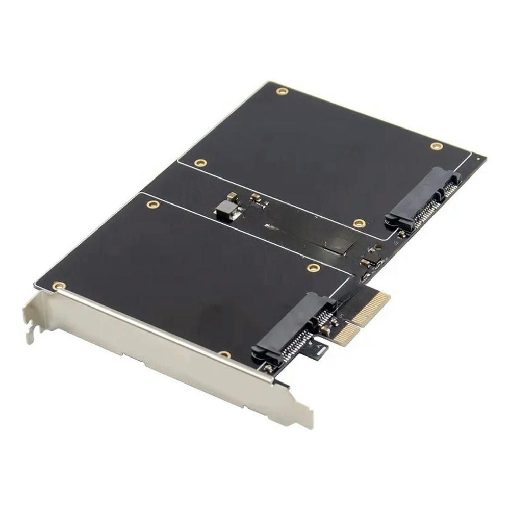 FOR PCI-E X2 To 2.5-inch SATA3.0 RAID controller card SSD HDD 88SE9230 ...