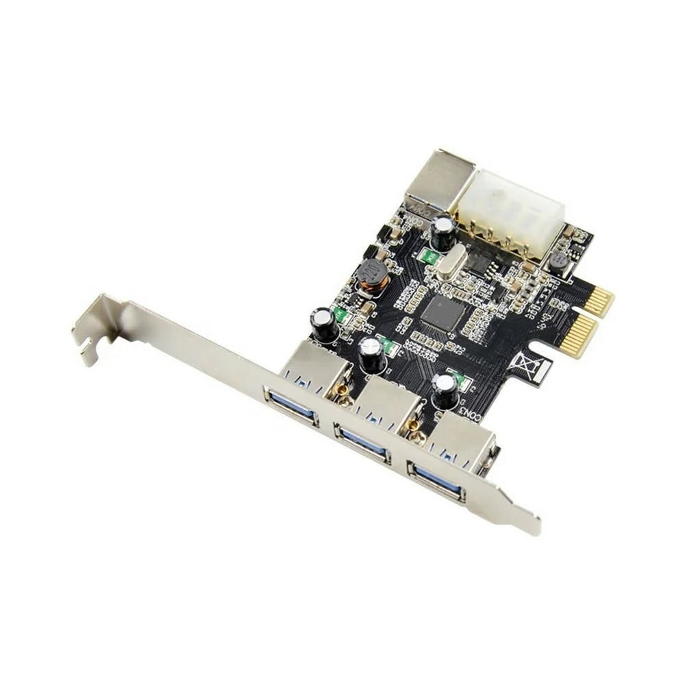 FOR PCI-E to 4 Port 3+1 USB 3.0 Expansion Card USB 3.0 PCIE Card Chipset VL805 3 port usb3.0 ...
