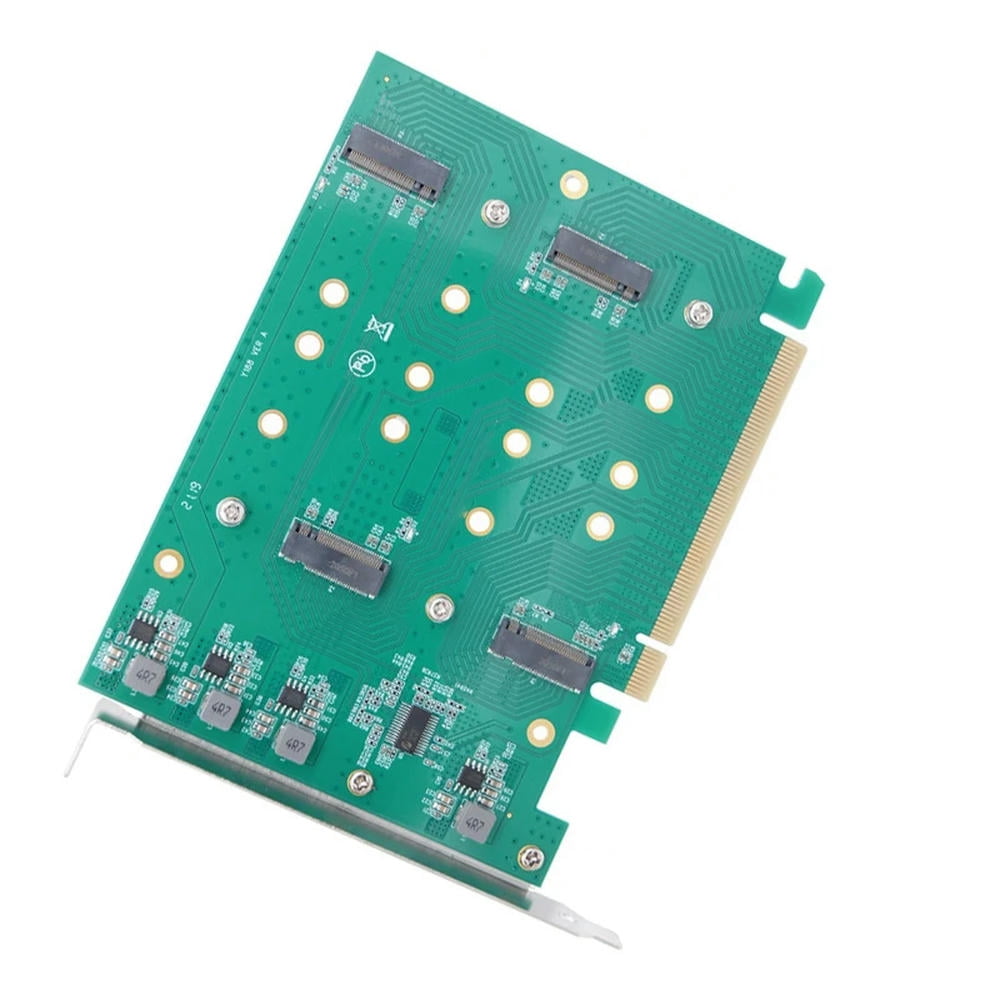 FOR PCI-E3.0 X16 Split To 4 NVME M.2 Solid State SSD Disk Array Card VROC Multi-Port Adapter ...