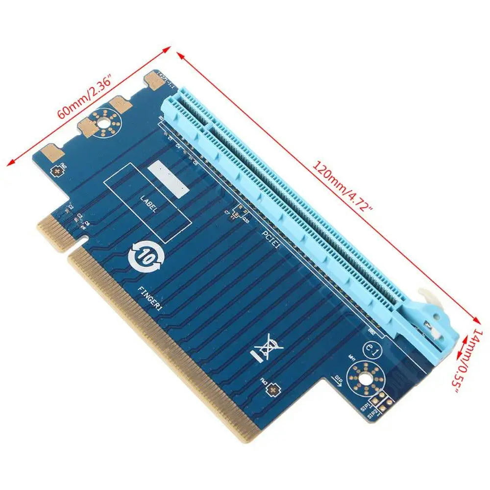 FOR PCI Express 16X Riser PCIe Graphics Card 90 Degree Adapter for 1U ...