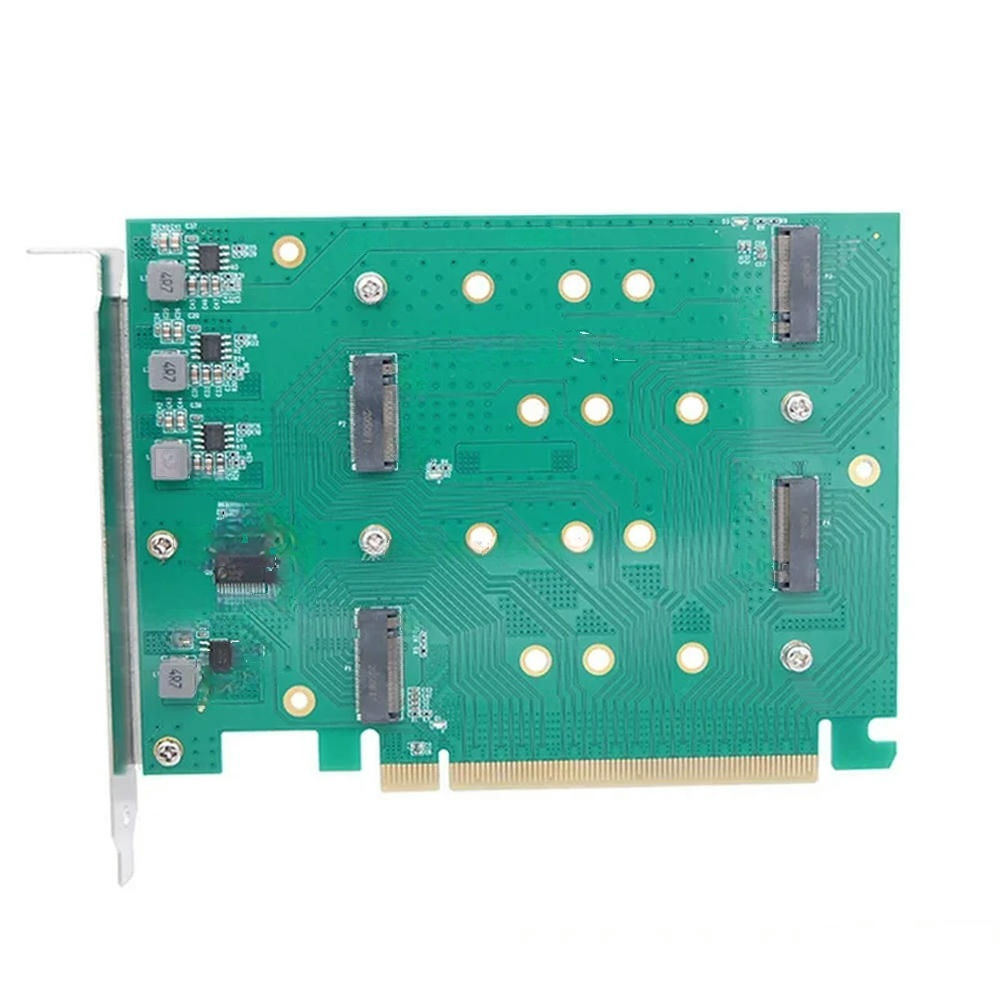 FOR PCIE 3.0 X16 To 4 NVME M.2 M KEY Bifurcation PCIe Function RAID ...