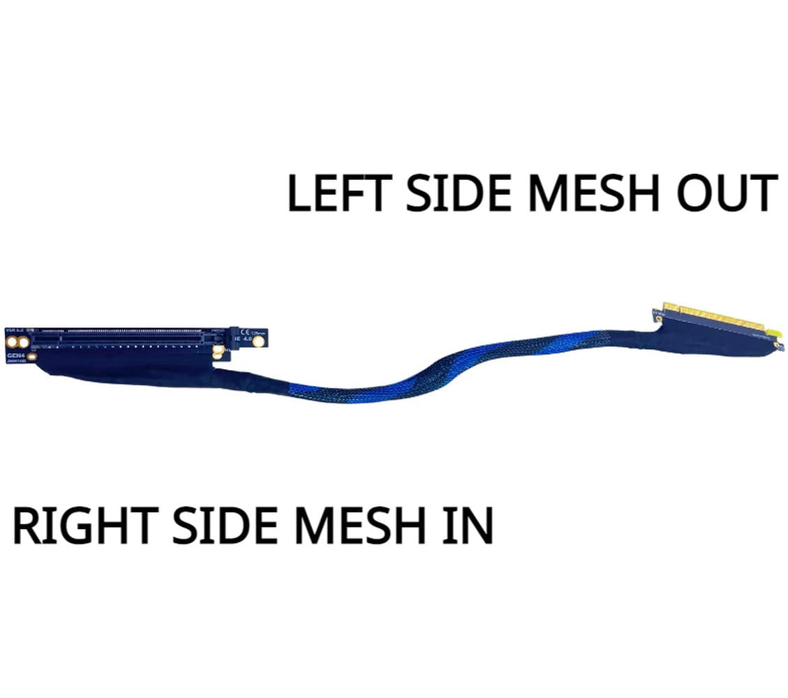 FOR PCIE 4.0 X16 Graphics Card Extension Cable 270 Degree connector ...