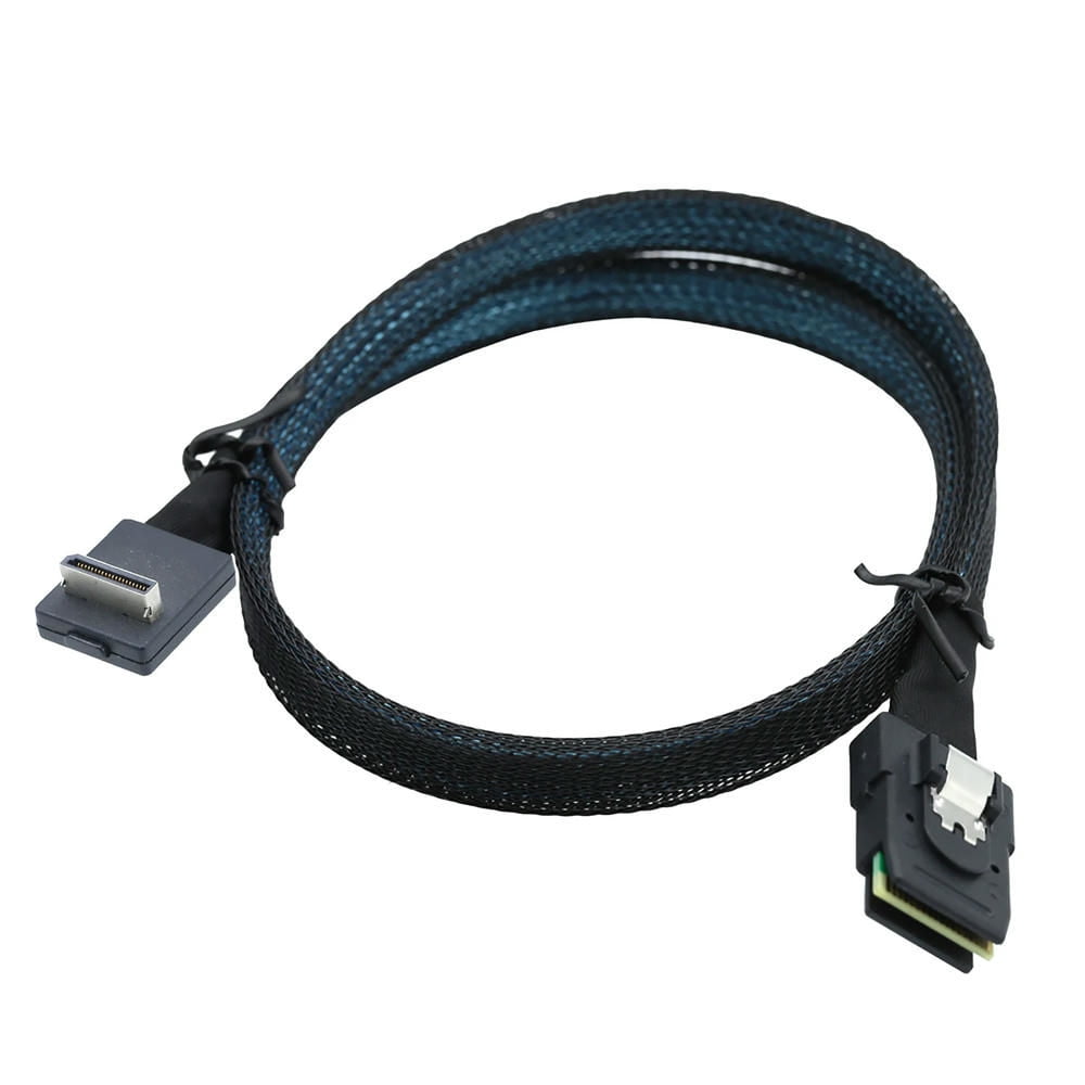 FOR PCIE SFF-8611 4i 42Pin 90 degree to MINI SAS SFF-8087 36P For SSD Data Active Cable ...