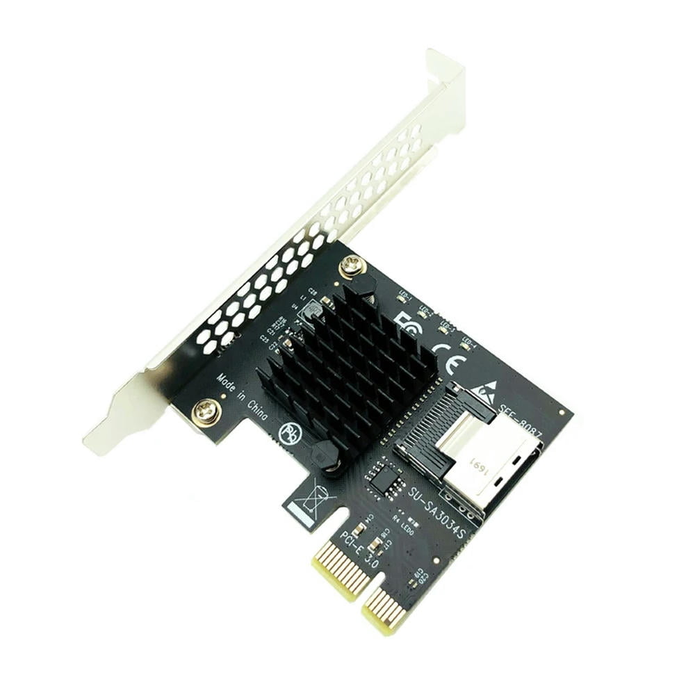 FOR PCIe to Mini SAS 8087 4 Port SATA3 6Gb SSD Adapter PCI-e PCI ...