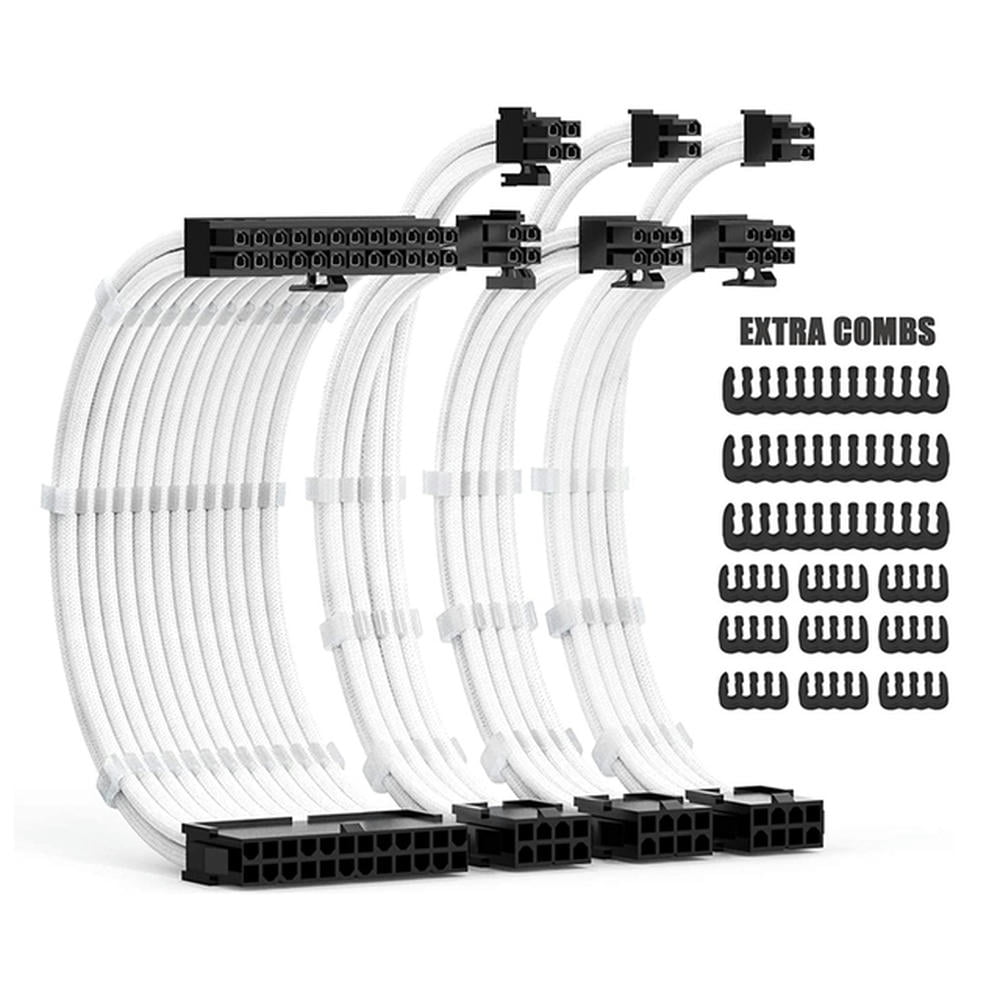 FOR PSU Cable Extensions Kit 30CM with Cable Combs Extension Power ...
