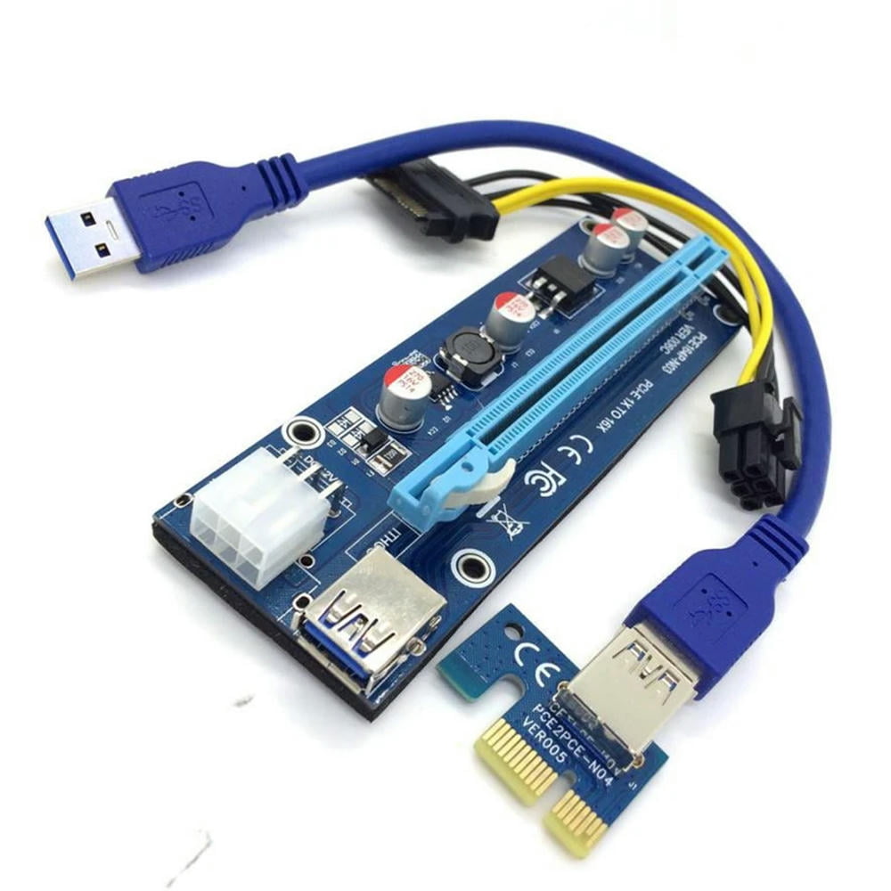 FOR Pcie Pci-e Pci Express adapter expansion Card x1 To x16 GPU Usb 3.0 ...