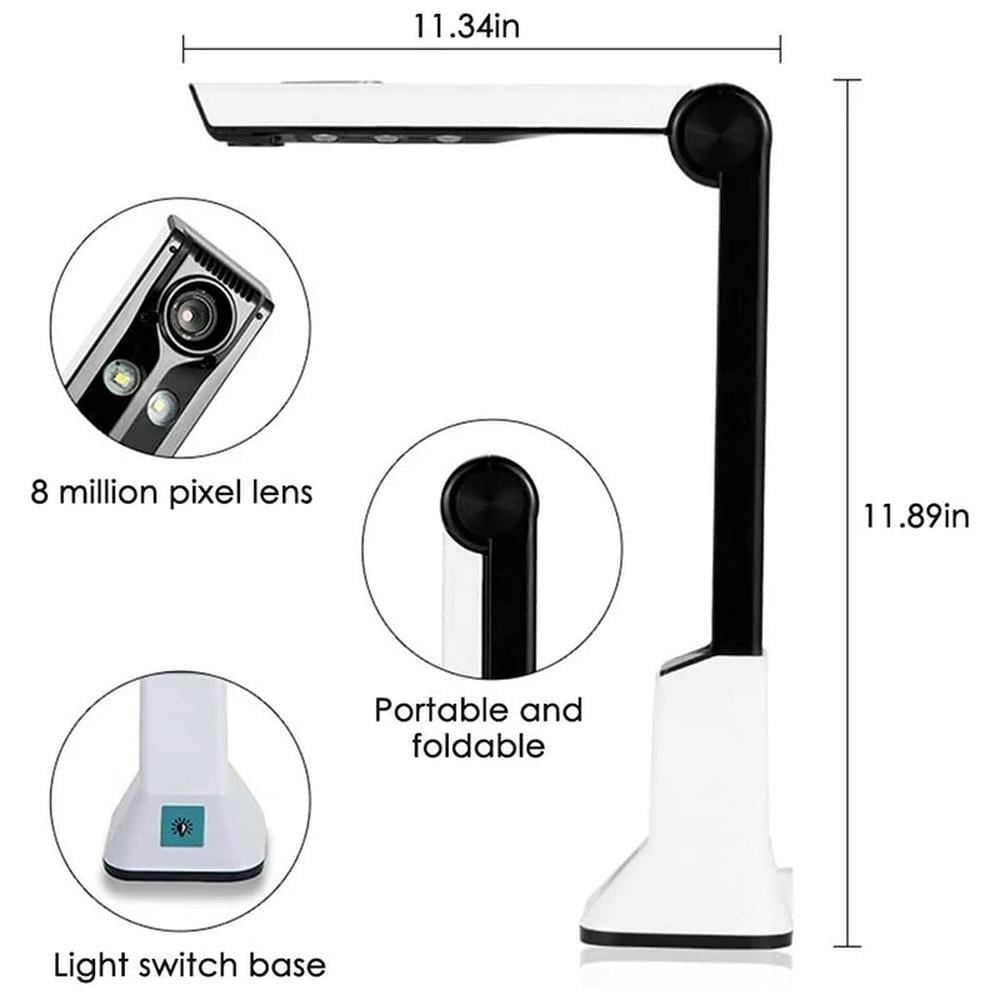 FOR Portable High-Definition Scanner Document Camera with Real-Time ...