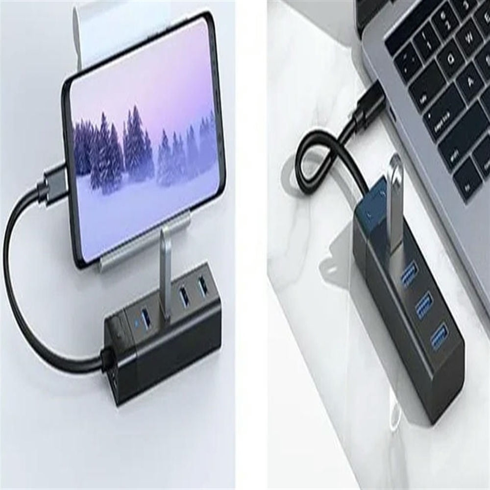 FOR Portable Super Speed TYPE-C TO 4 ports USB 3.0 Hub LED Indicator ...
