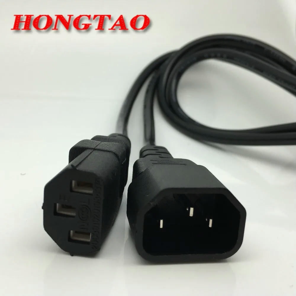 FOR Power Mains Male to Female C13 to C14 CPU PDU Extension Cable ...