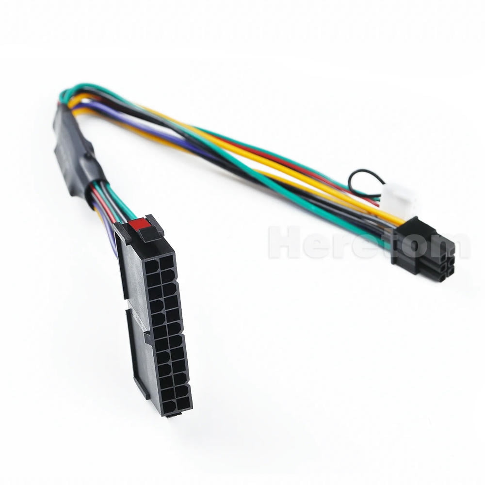 FOR Power Supply Cable ATX 24Pin 24 Pin Female to 6Pin 6-Pin Male Mini ...