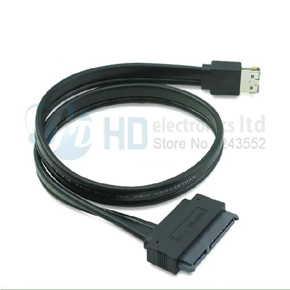 FOR Power eSATA(esata+usb) 12V+5V to SATA 22pin cable,0.5m length eSATA ...