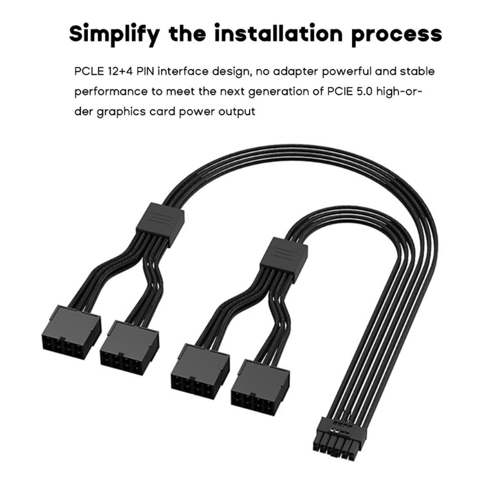 FOR RTX3090Ti 40 series 12+4Pin 16Pin 12VWR to PCIE 8Pin PCIE 5.0 Cable ...