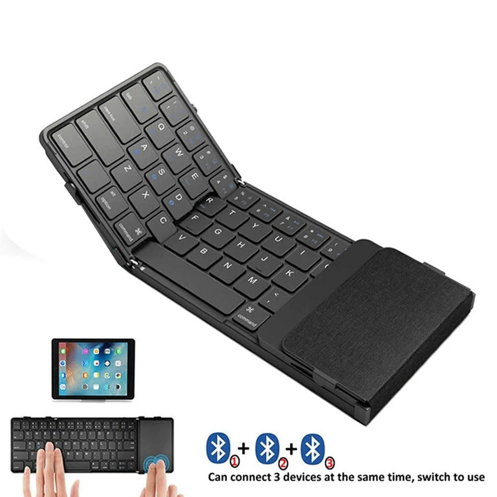 FOR Rechargeable Foldable Keyboard Folding Keyboard For PC Tablet ...