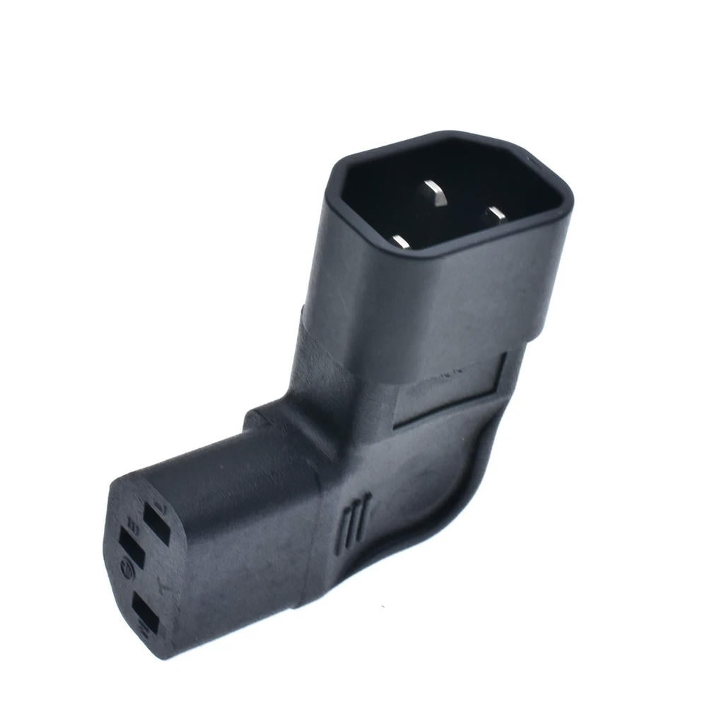 FOR Right/left Angle IEC 320 C14 3 Pin Male to C13 Female PDU PSU Power ...