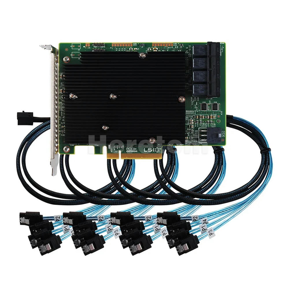 FOR SAS 9300-16I 12GB/S HBA BUS ADAPTER CARD IT Mode + 4*SFF-8643 SATA ...
