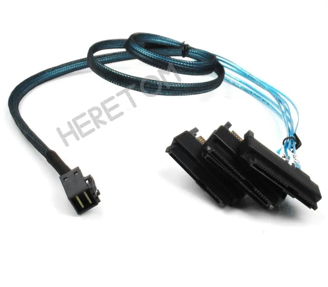 FOR SAS SATA Cables SFF-8643 To 4 SFF-8482 Internal Mini SAS HD to 4 ...