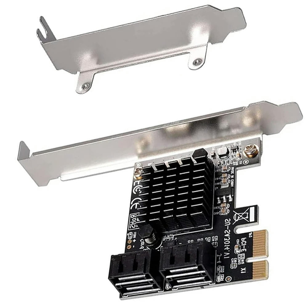 FOR SATA Card 4 Ports With 4 SATA Cables 6Gbps SATA 3.0 Controller PCI ...